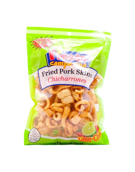 Fiesta Campesina Fried Pork Skin Lime-Chili - 3 oz. - Sell by: Unit ...