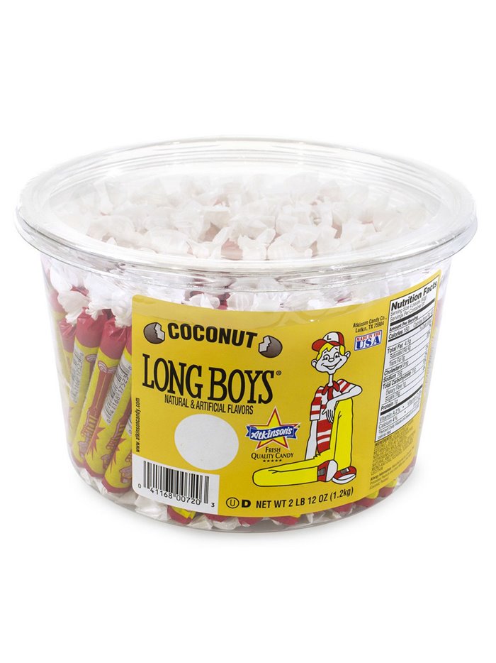 Coconut Long Boys - 130ct - Sell by: pkg - Loc: L10