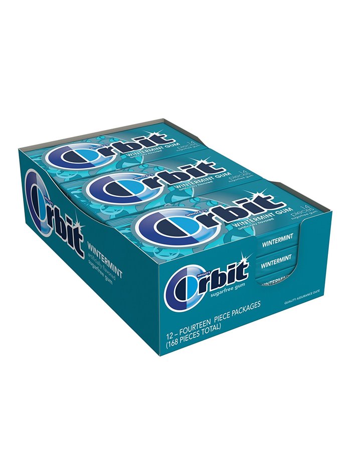 Orbit Gum Wintermint - 12/14 Pcs - Sell by: Pkg - Loc: N2