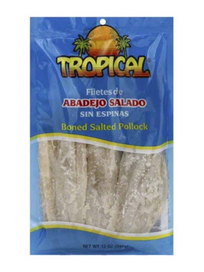 Tropical Salted Pollock Fillets ( Bacalao ) - 12 oz. - Box: 30 Units - Loc:
