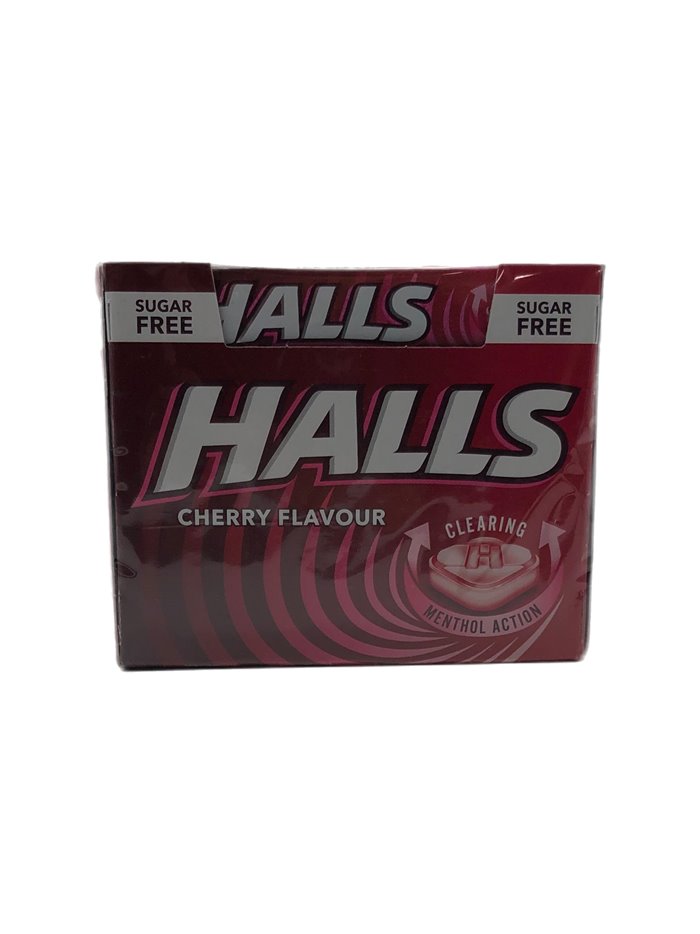 Halls Cherry Sugar Free USA - 20ct - Box: 24 Pkg - Loc: